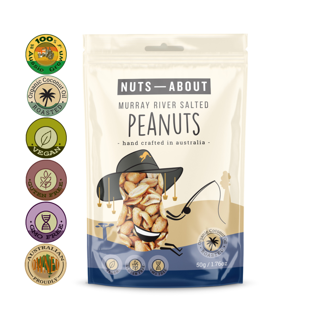 Murray River Salted Peanuts Snack Pack - Nuts About
